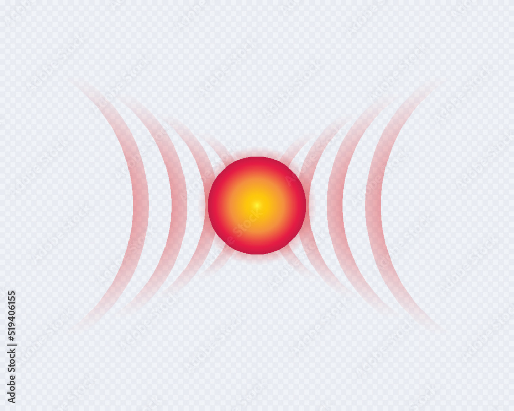 Vector pain symbol isolated on transparent background for headache ...