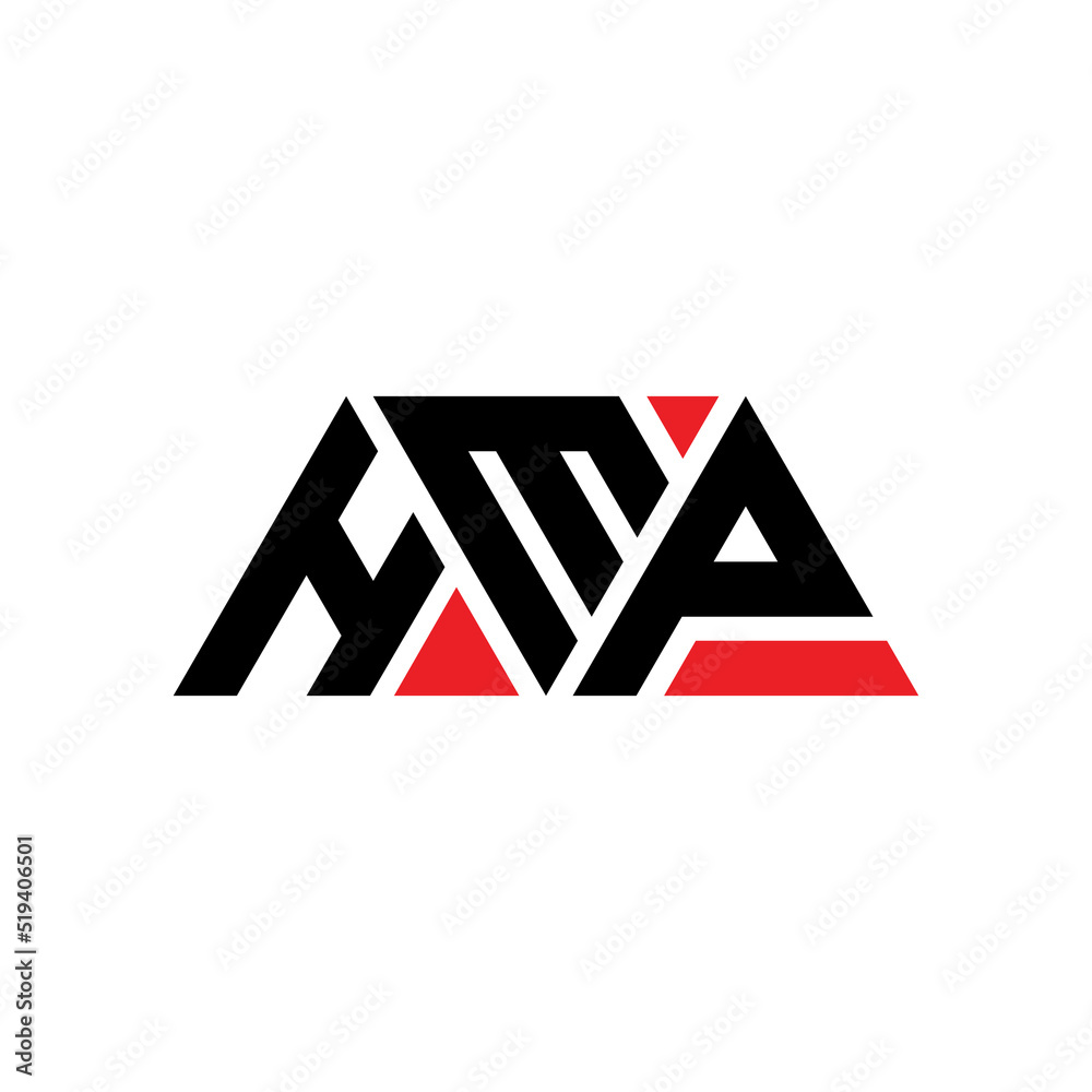 HMP triangle letter logo design with triangle shape. HMP triangle logo ...