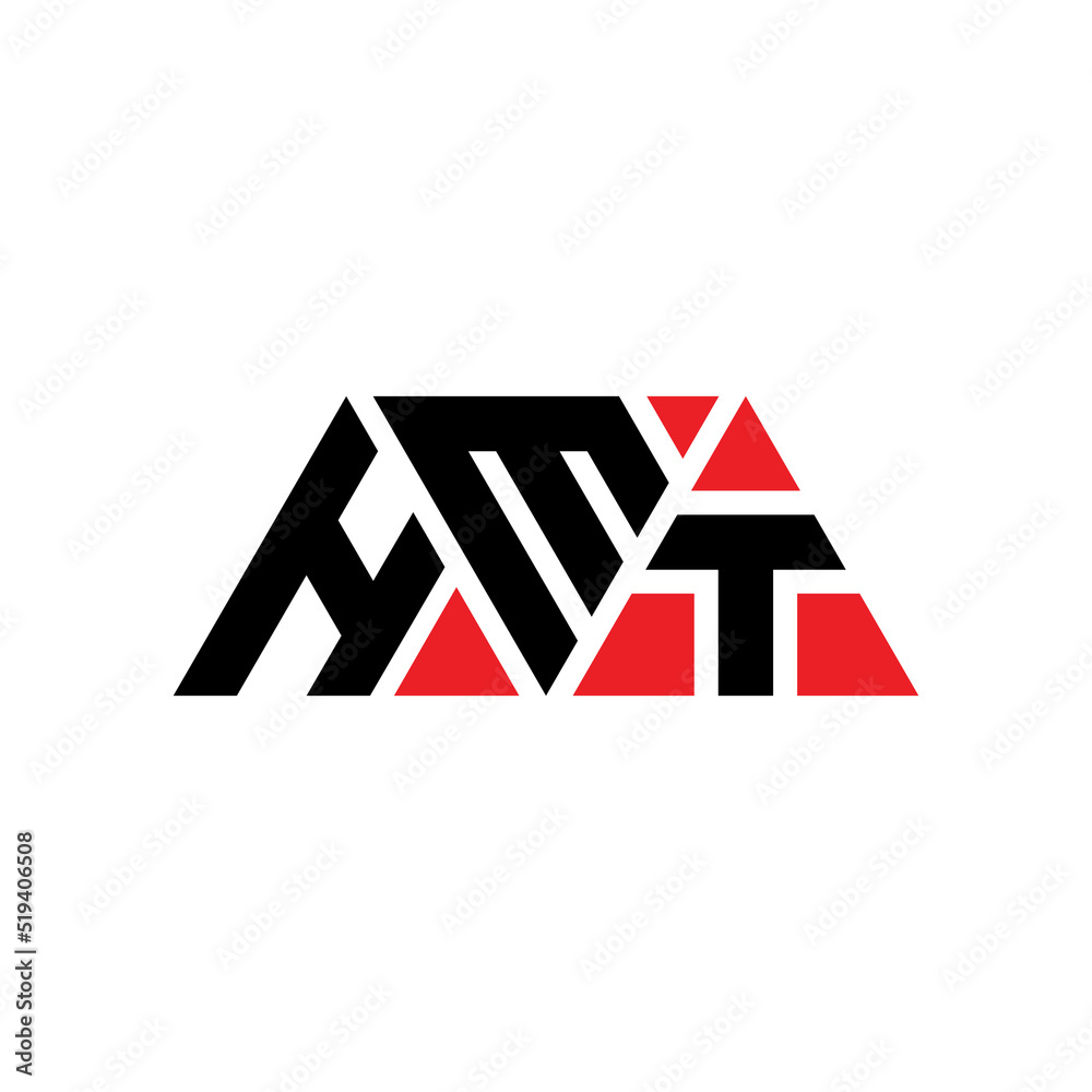 HMT triangle letter logo design with triangle shape. HMT triangle logo ...