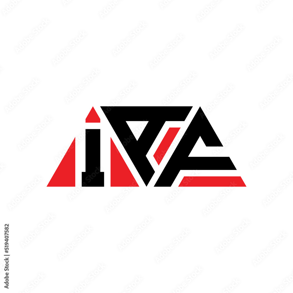 IAF triangle letter logo design with triangle shape. IAF triangle logo ...