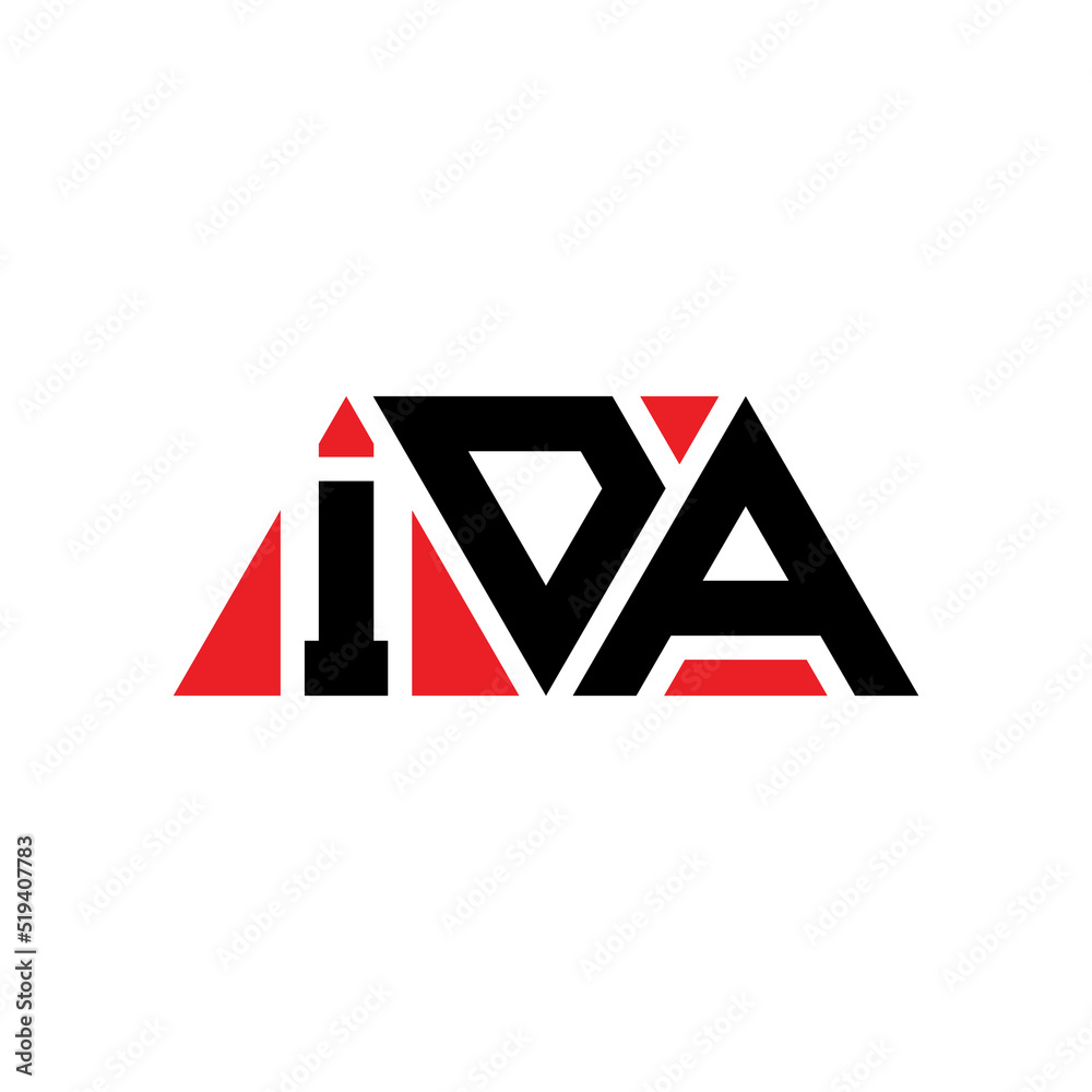 IDA triangle letter logo design with triangle shape. IDA triangle logo ...
