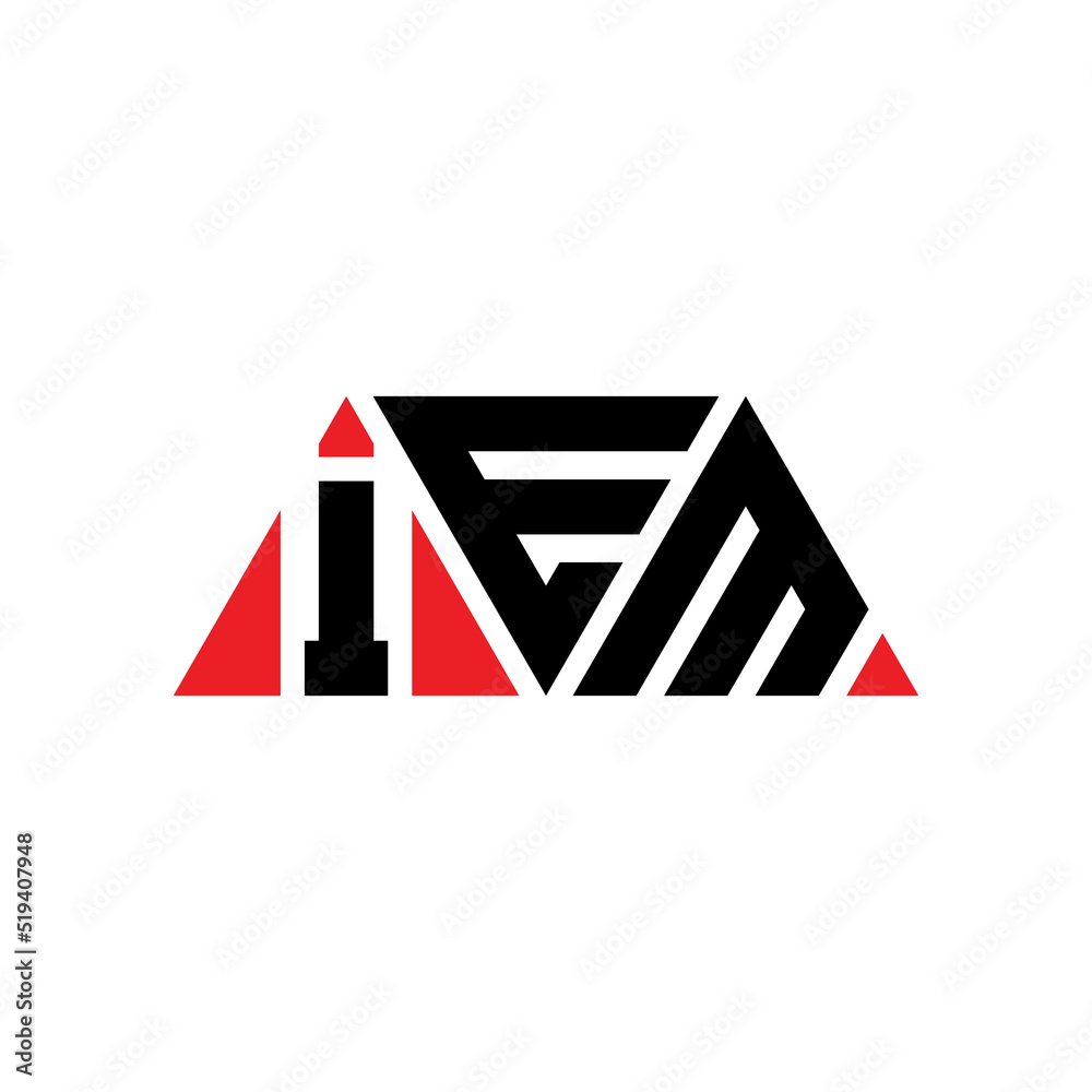 IEM triangle letter logo design with triangle shape. IEM triangle logo ...