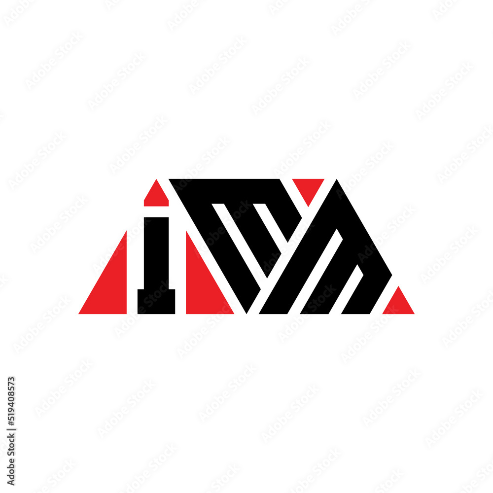 IMM triangle letter logo design with triangle shape. IMM triangle logo ...