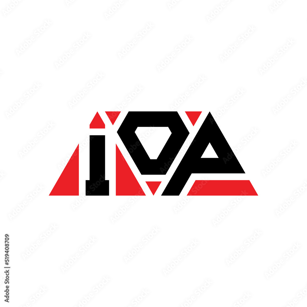 IOP triangle letter logo design with triangle shape. IOP triangle logo ...