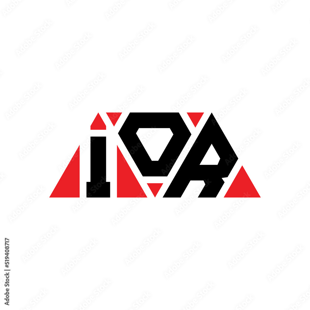 IOR triangle letter logo design with triangle shape. IOR triangle logo ...