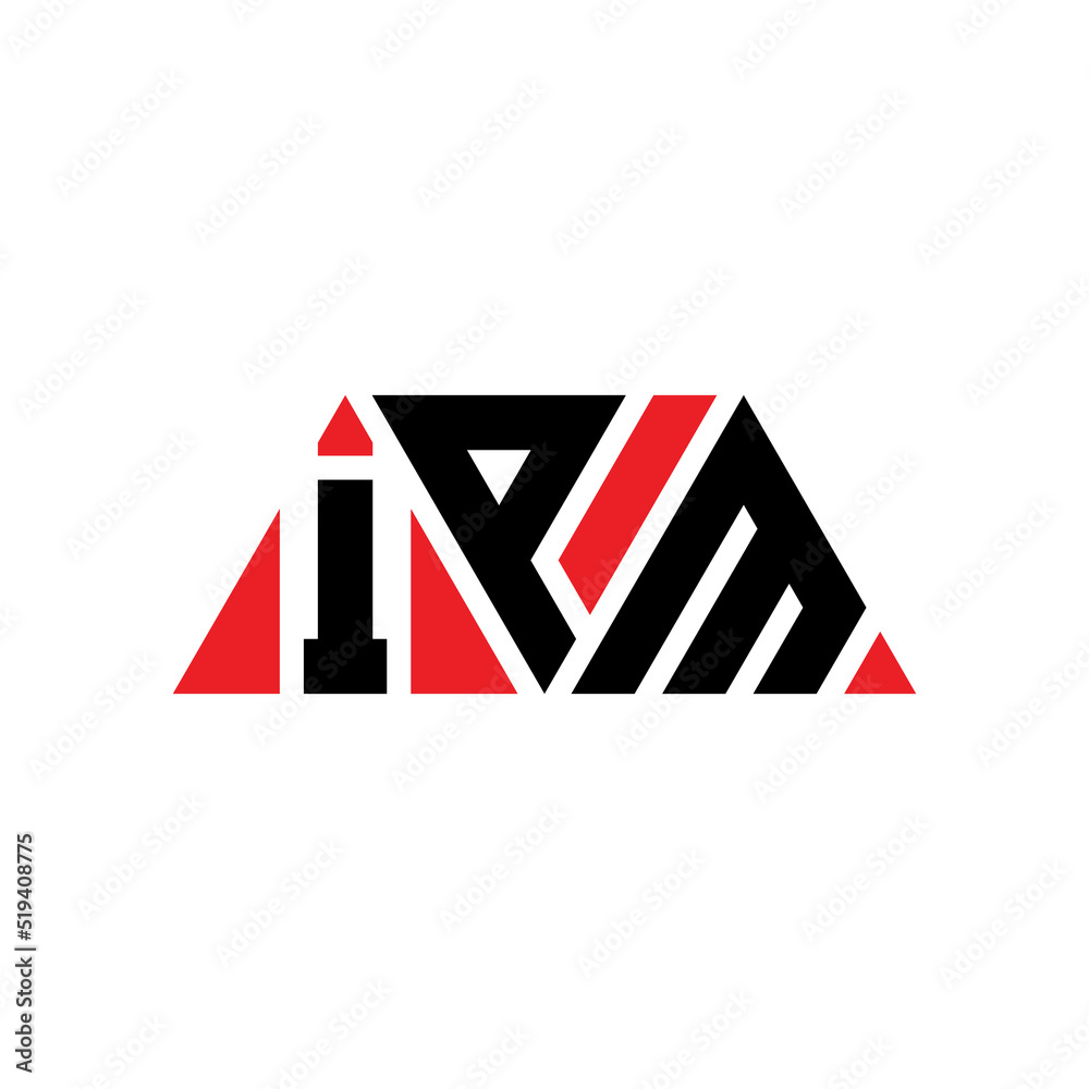 IPM triangle letter logo design with triangle shape. IPM triangle logo ...