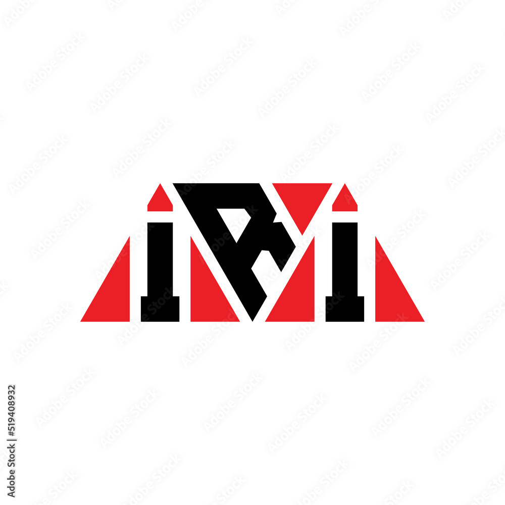 IRI triangle letter logo design with triangle shape. IRI triangle logo ...
