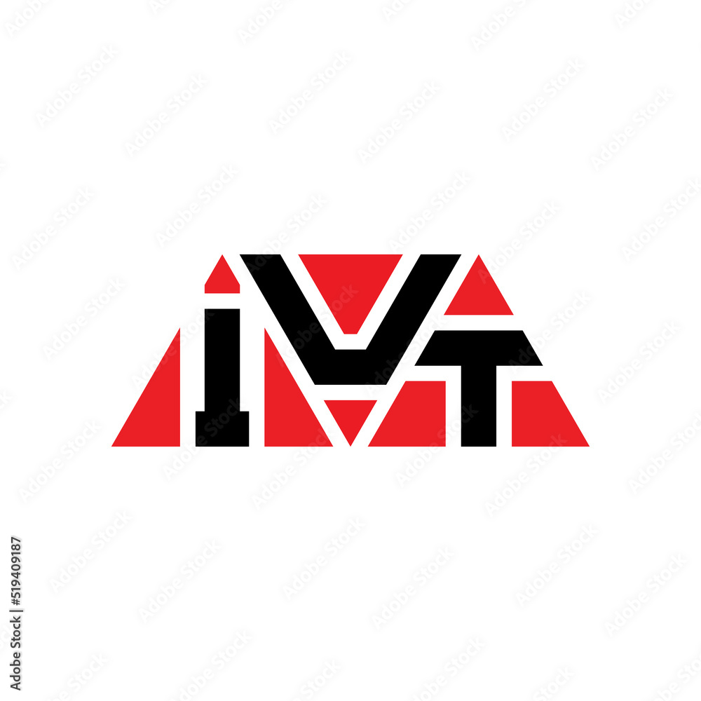 IUT triangle letter logo design with triangle shape. IUT triangle logo ...