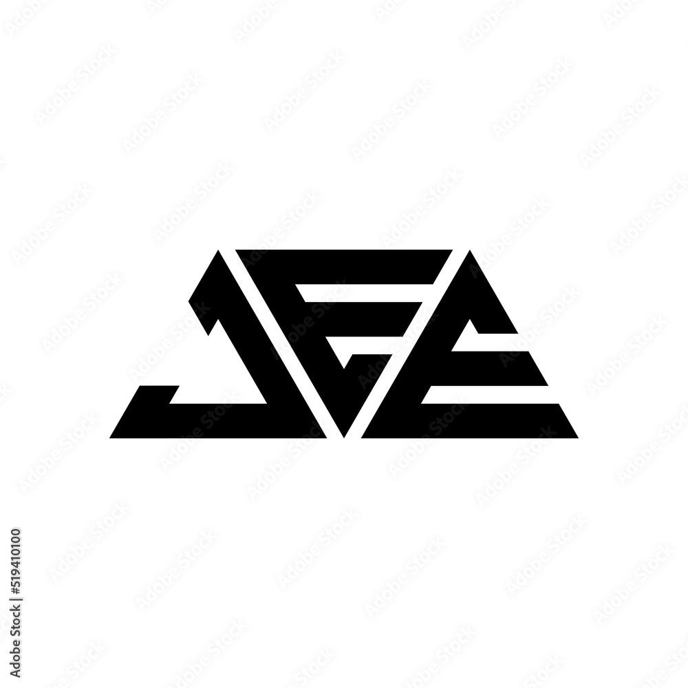 JEE triangle letter logo design with triangle shape. JEE triangle logo ...