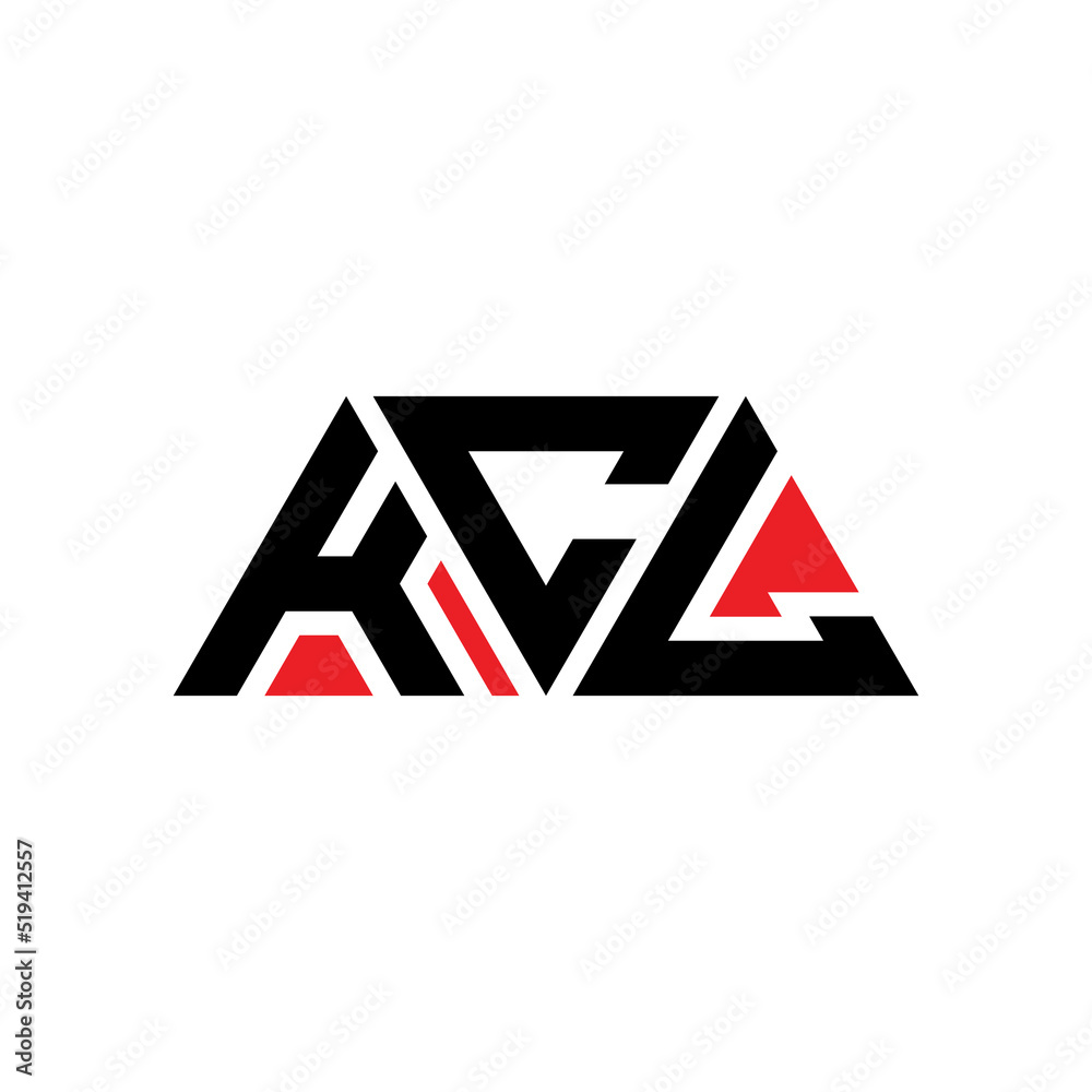 KCL triangle letter logo design with triangle shape. KCL triangle logo ...