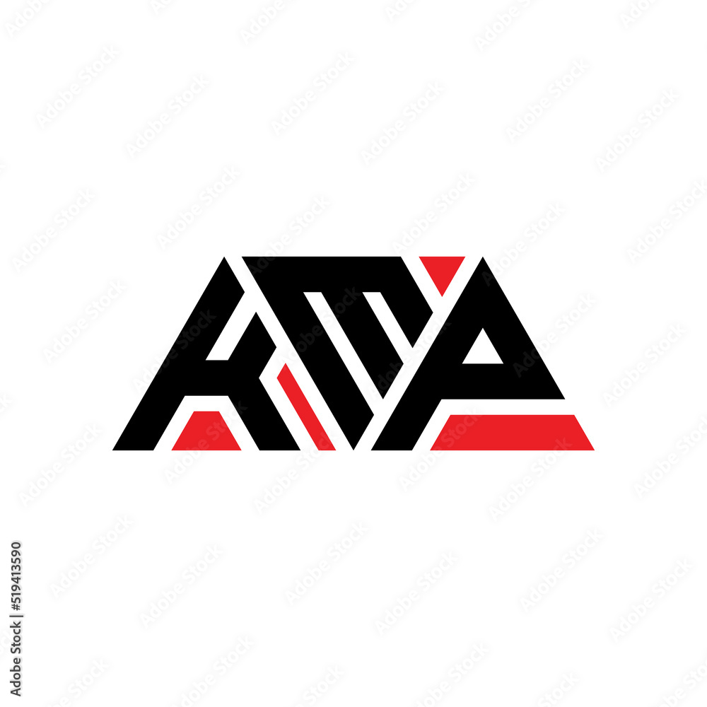 KMP triangle letter logo design with triangle shape. KMP triangle logo ...