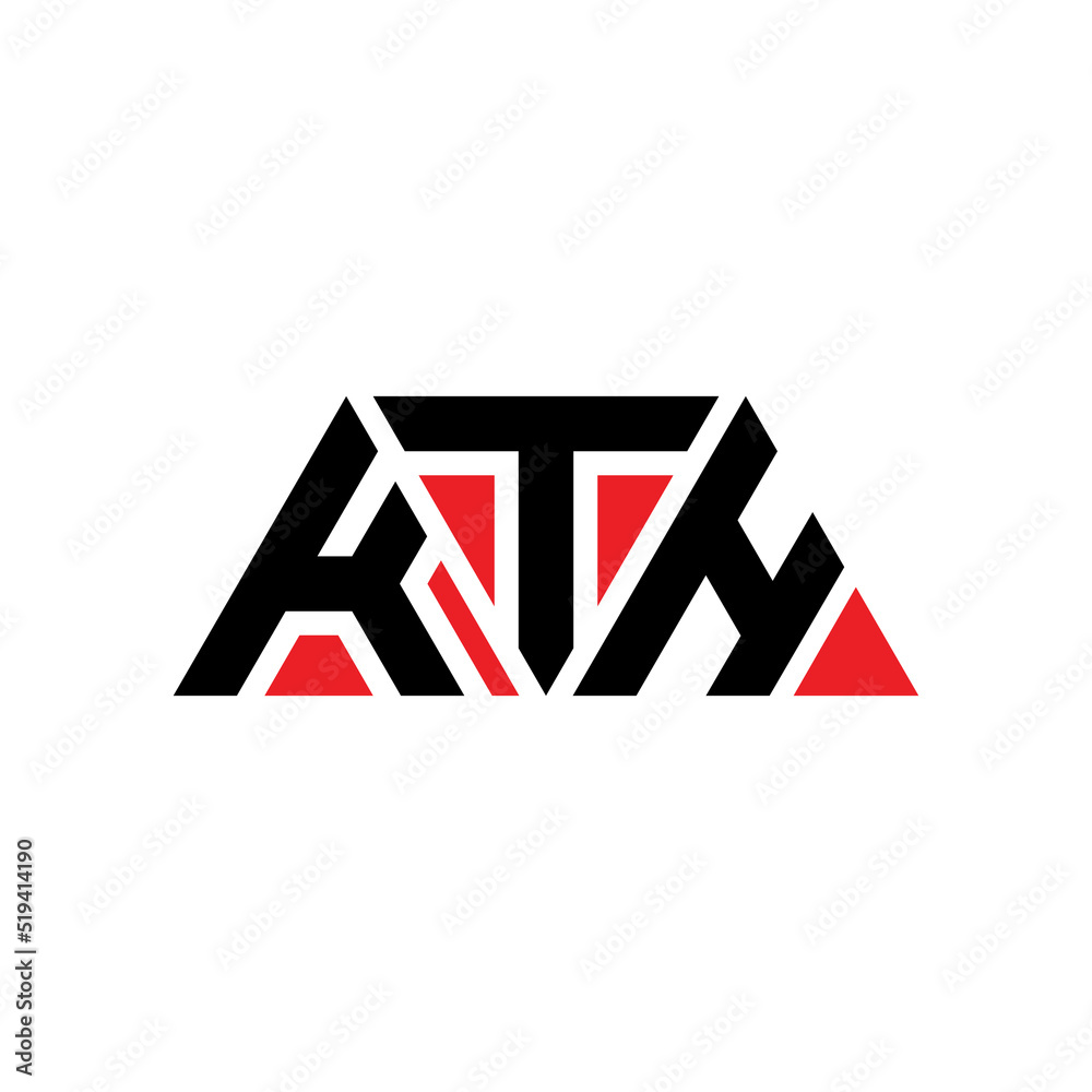 KTH triangle letter logo design with triangle shape. KTH triangle logo ...