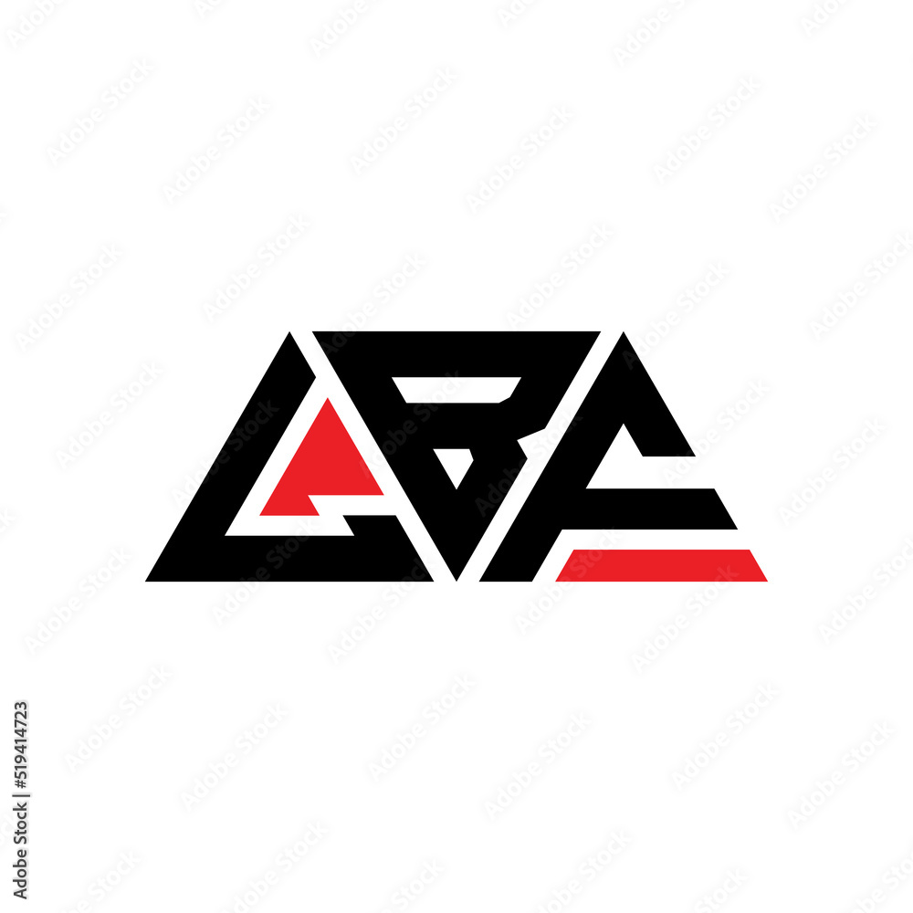 LBF triangle letter logo design with triangle shape. LBF triangle logo ...