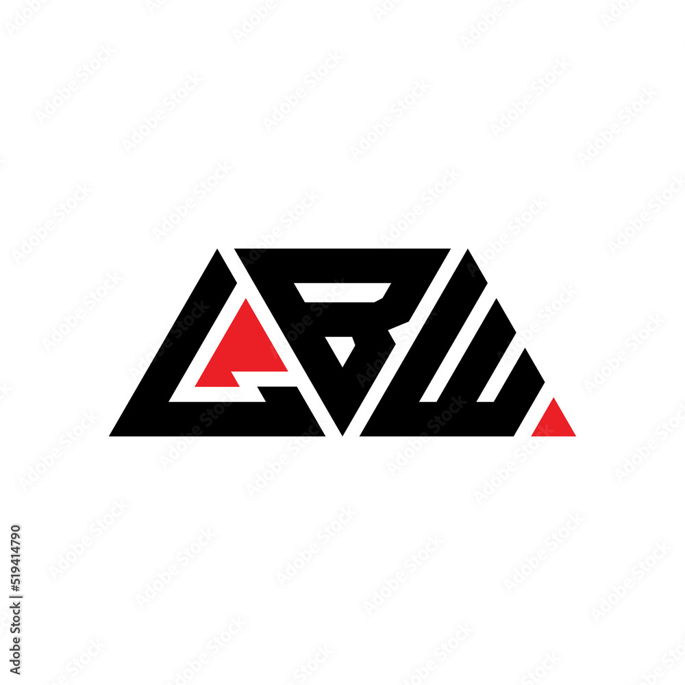 LBW triangle letter logo design with triangle shape. LBW triangle logo ...