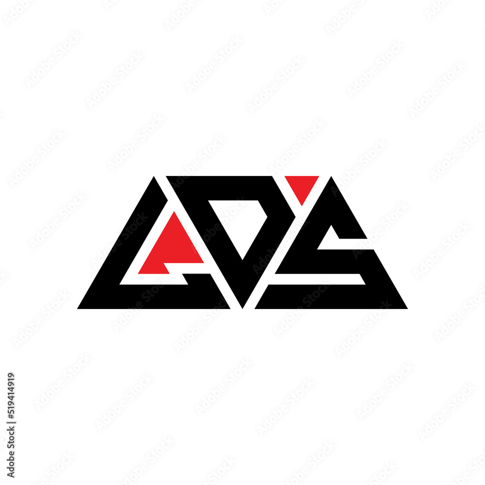 LDS triangle letter logo design with triangle shape. LDS triangle logo ...