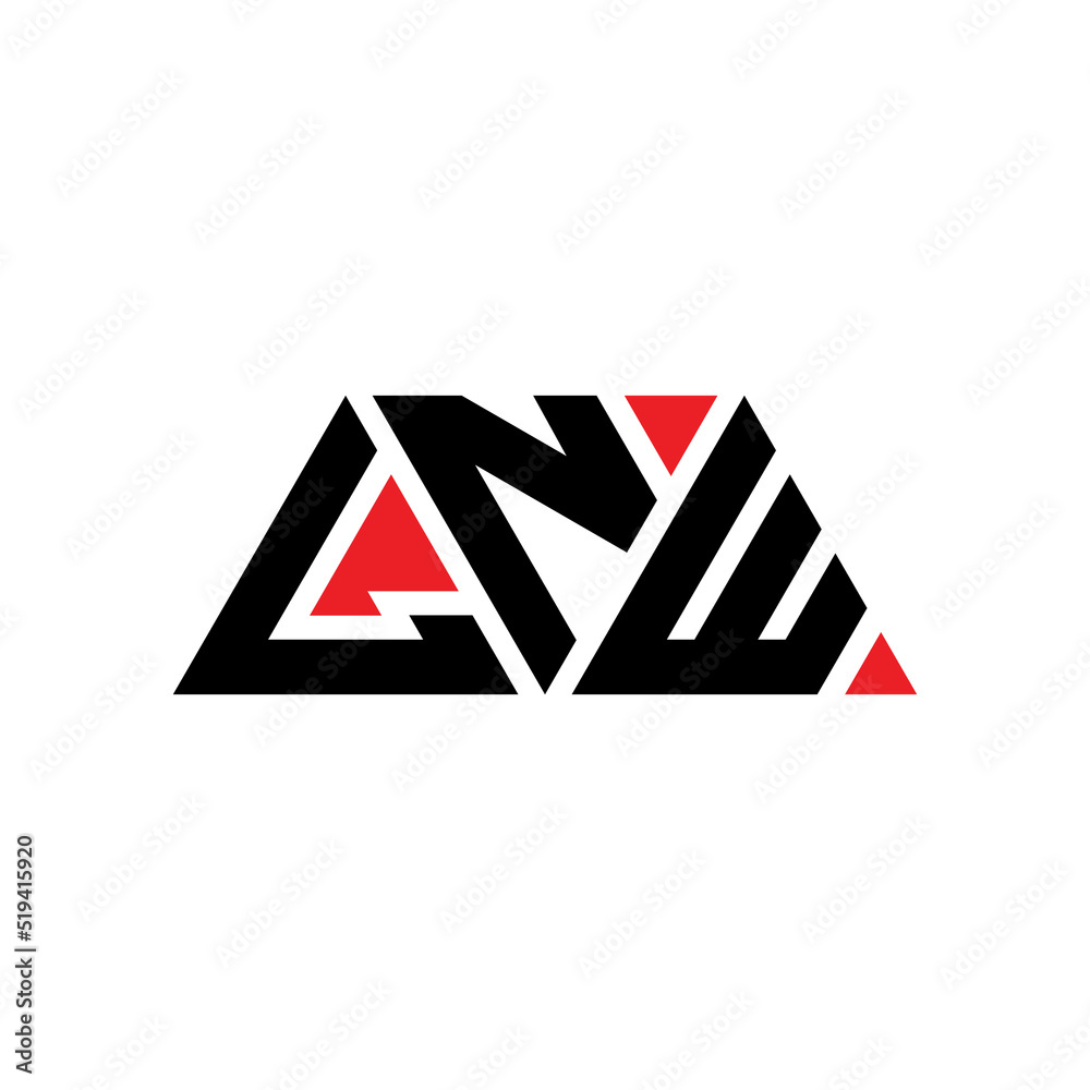 LNW triangle letter logo design with triangle shape. LNW triangle logo ...
