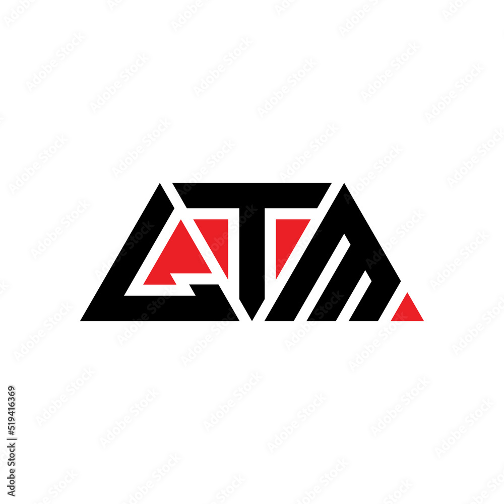 Vetor de LTM triangle letter logo design with triangle shape. LTM ...