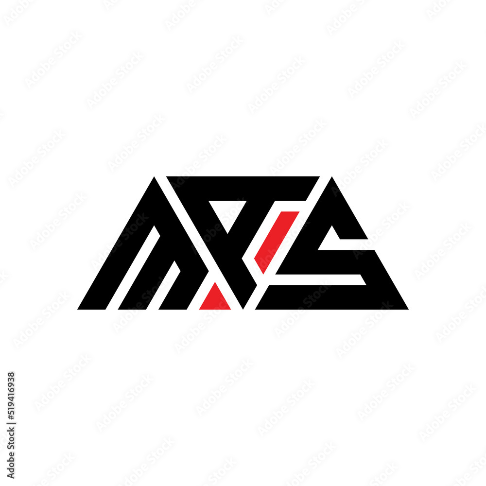 MAS triangle letter logo design with triangle shape. MAS triangle logo ...