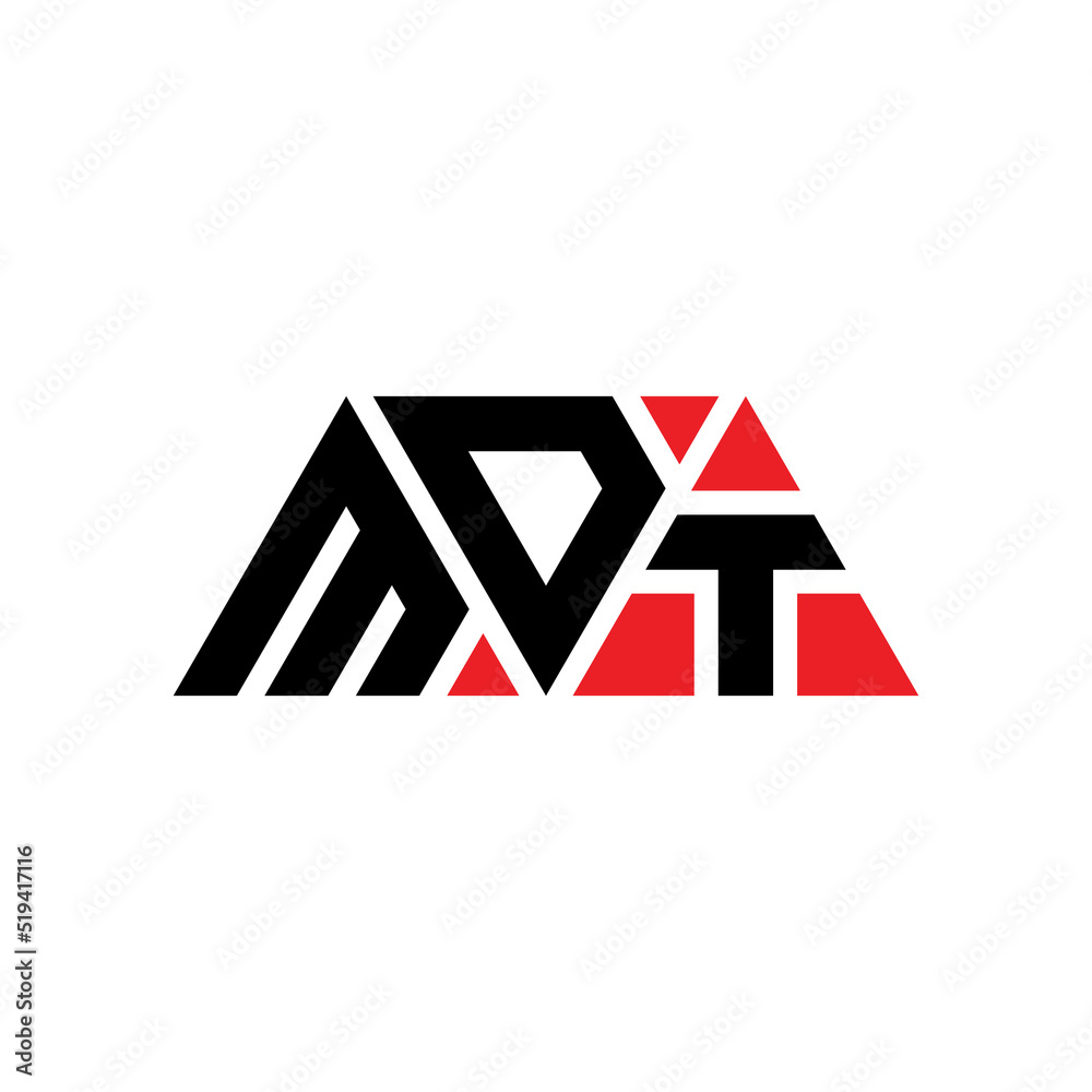 MDT triangle letter logo design with triangle shape. MDT triangle logo ...