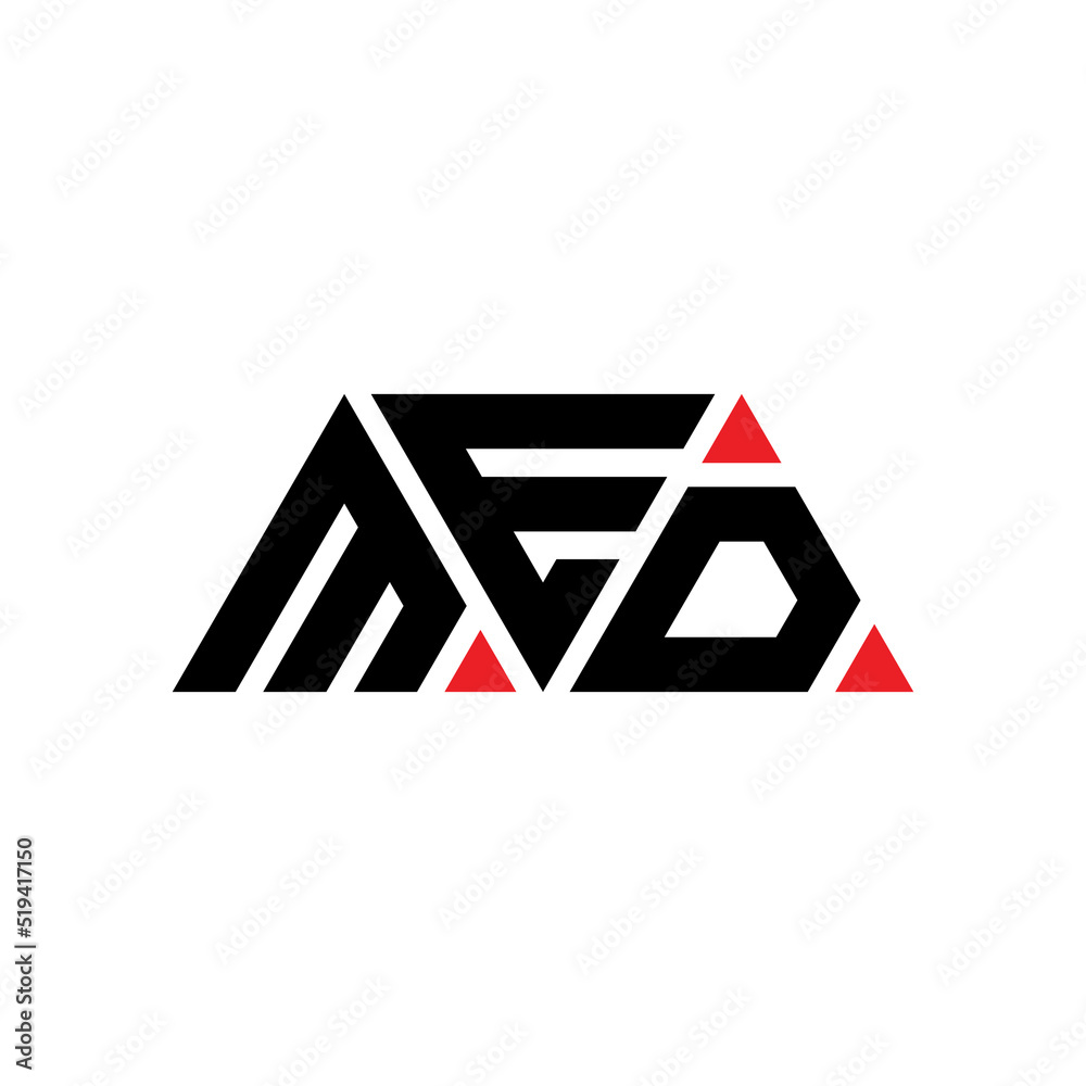 MED triangle letter logo design with triangle shape. MED triangle logo ...