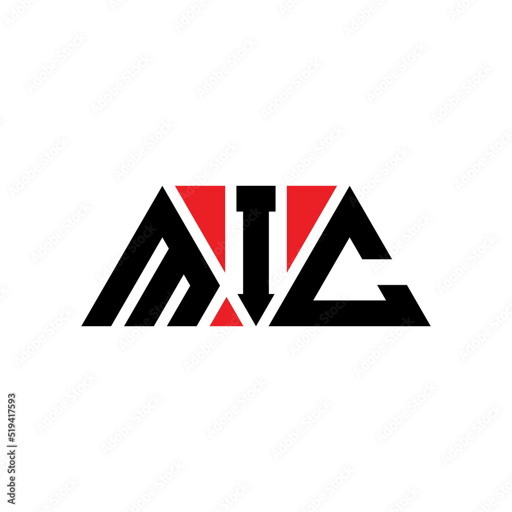 MIC tMIangle letter logo design with tMIangle shape. MIC tMIangle logo ...