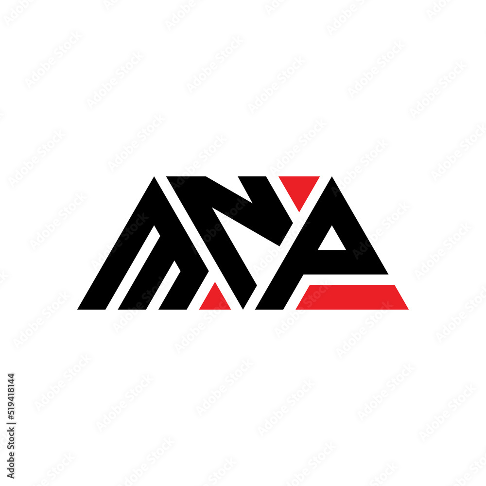 MNP triangle letter logo design with triangle shape. MNP triangle logo ...