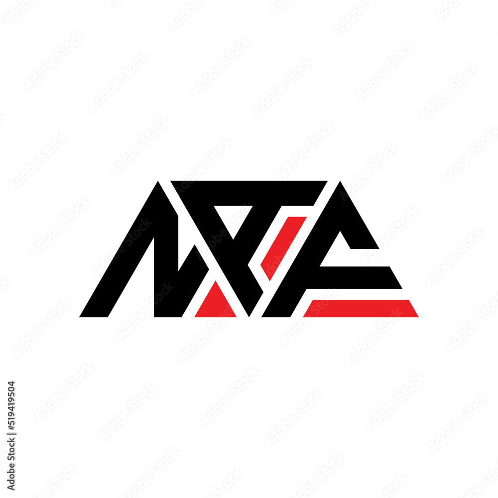 NAF triangle letter logo design with triangle shape. NAF triangle logo ...