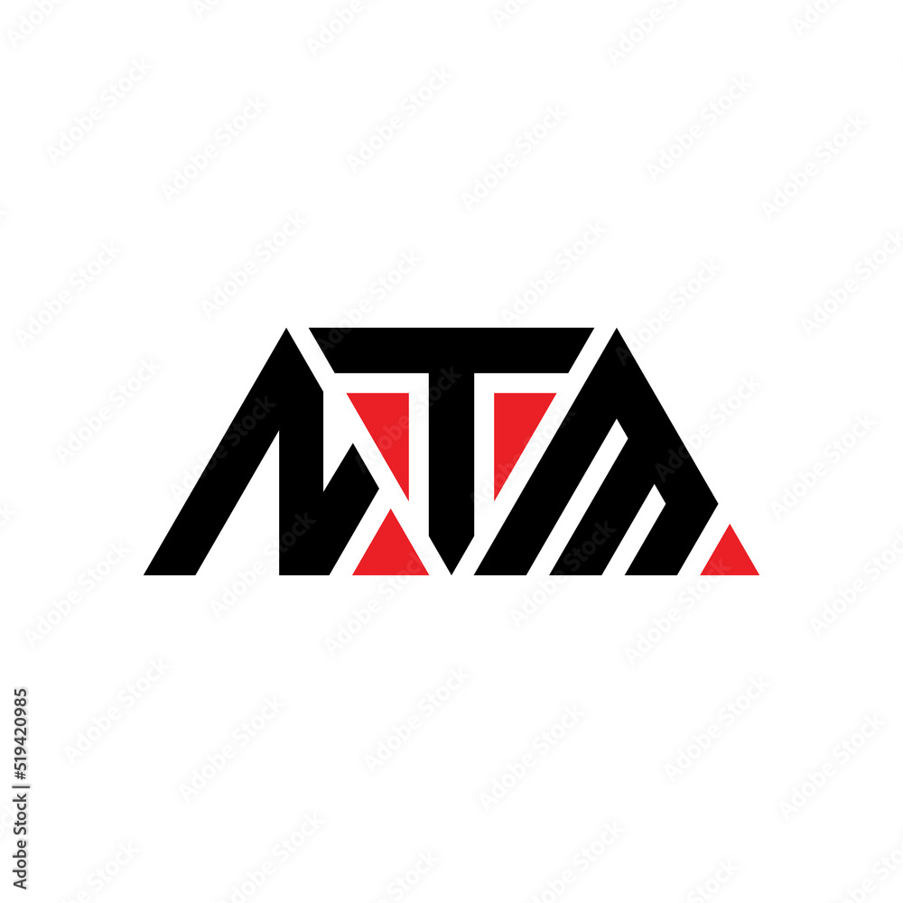 NTM triangle letter logo design with triangle shape. NTM triangle logo ...