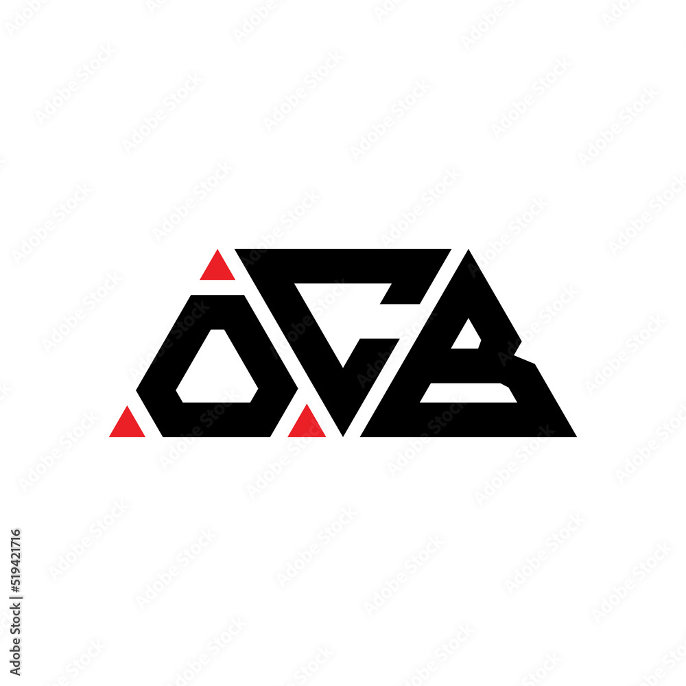 OCB triangle letter logo design with triangle shape. OCB triangle logo ...