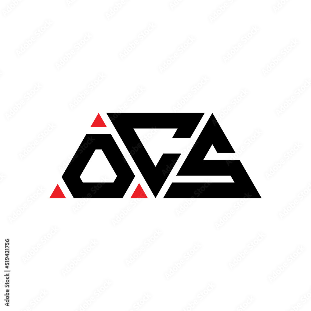 Vetor de OCS triangle letter logo design with triangle shape. OCS ...