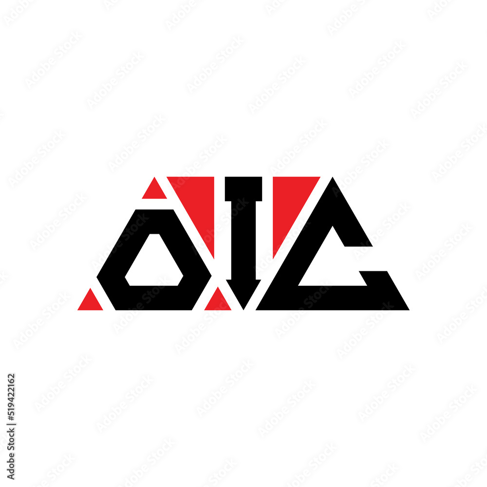 Vecteur Stock OIC tOIangle letter logo design with tOIangle shape. OIC ...