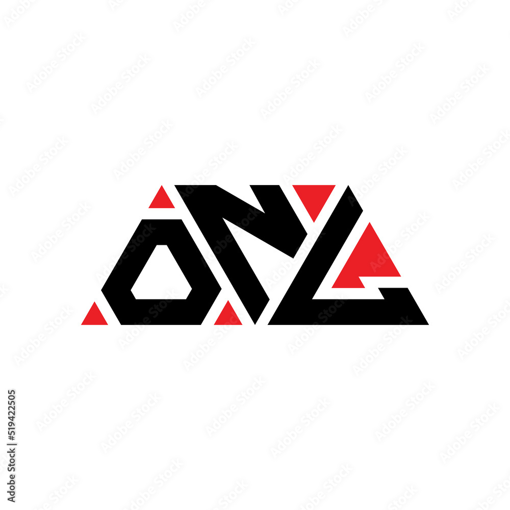 ONL triangle letter logo design with triangle shape. ONL triangle logo ...