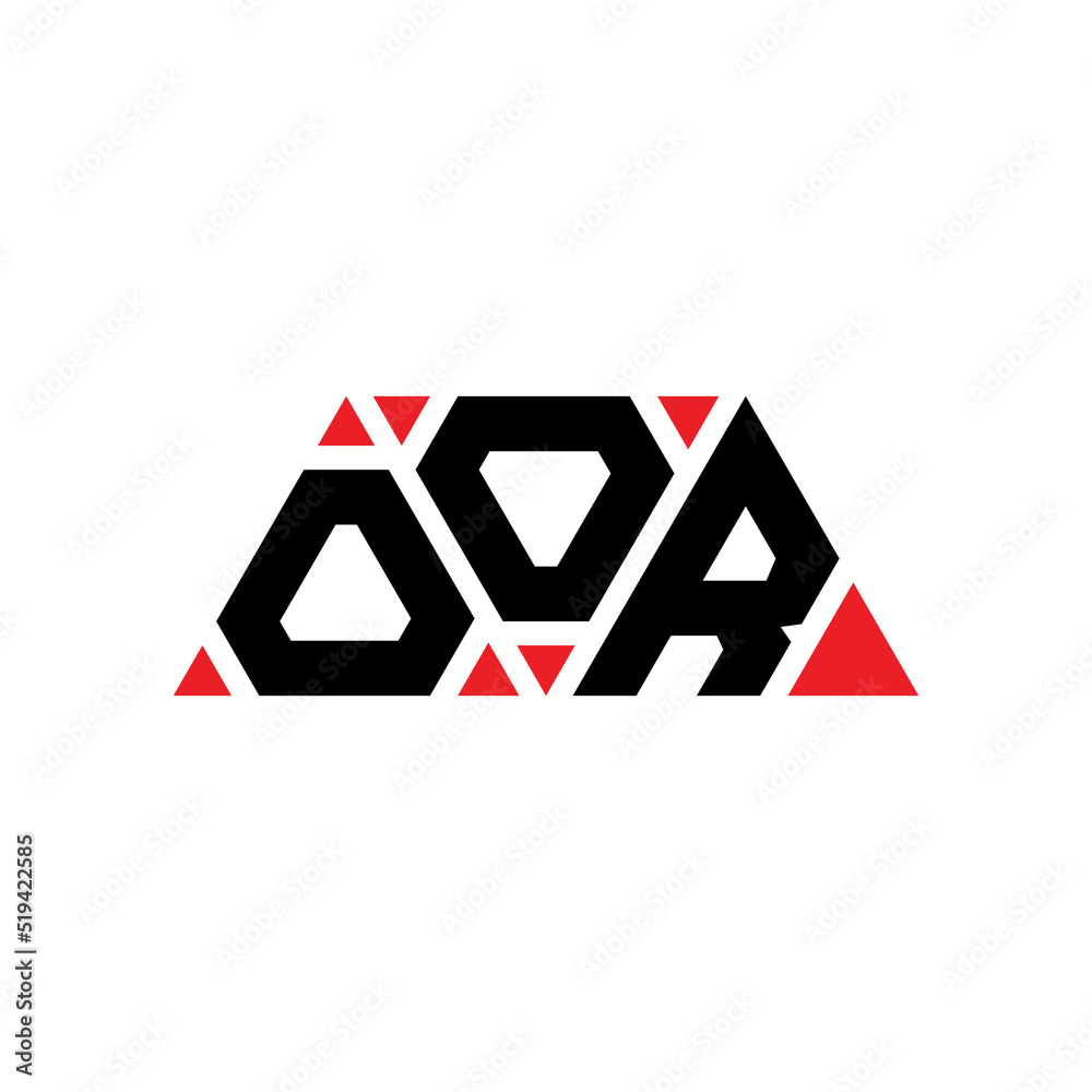 OOR triangle letter logo design with triangle shape. OOR triangle logo ...