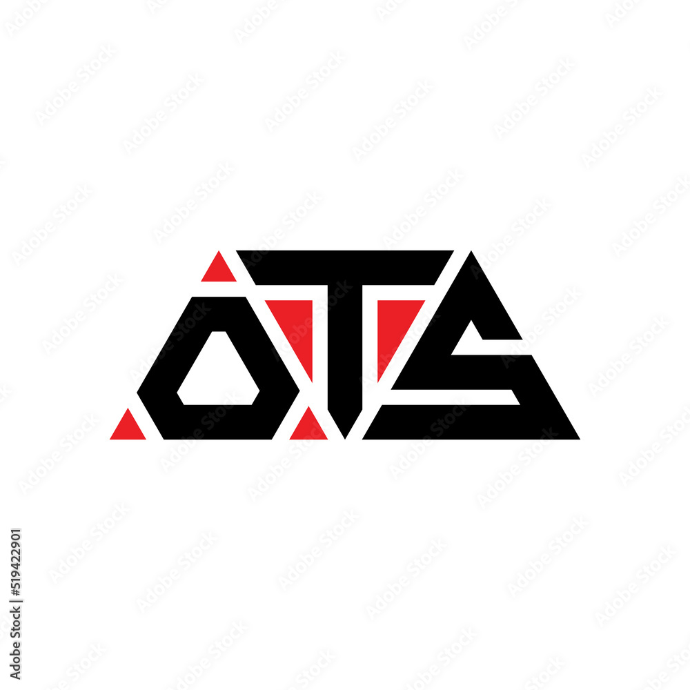OTS triangle letter logo design with triangle shape. OTS triangle logo ...