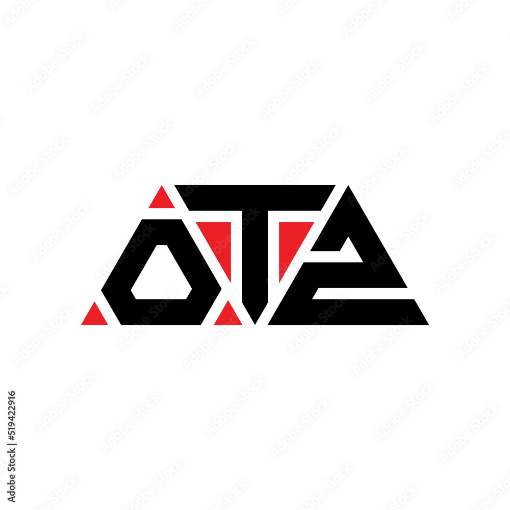 OTZ triangle letter logo design with triangle shape. OTZ triangle logo ...