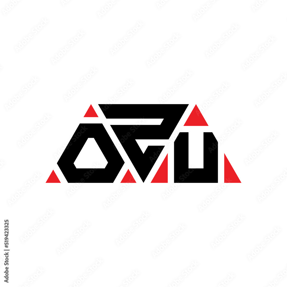 OZU triangle letter logo design with triangle shape. OZU triangle logo ...