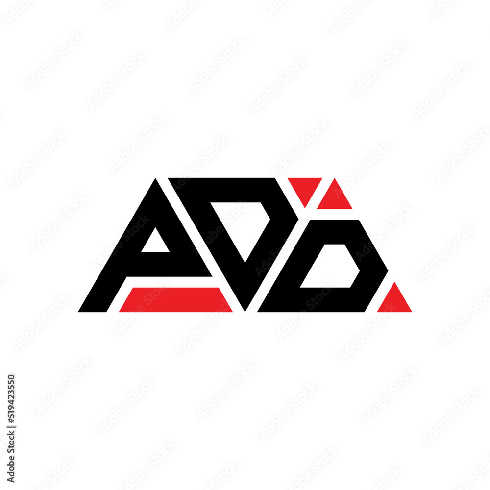 PDD triangle letter logo design with triangle shape. PDD triangle logo ...