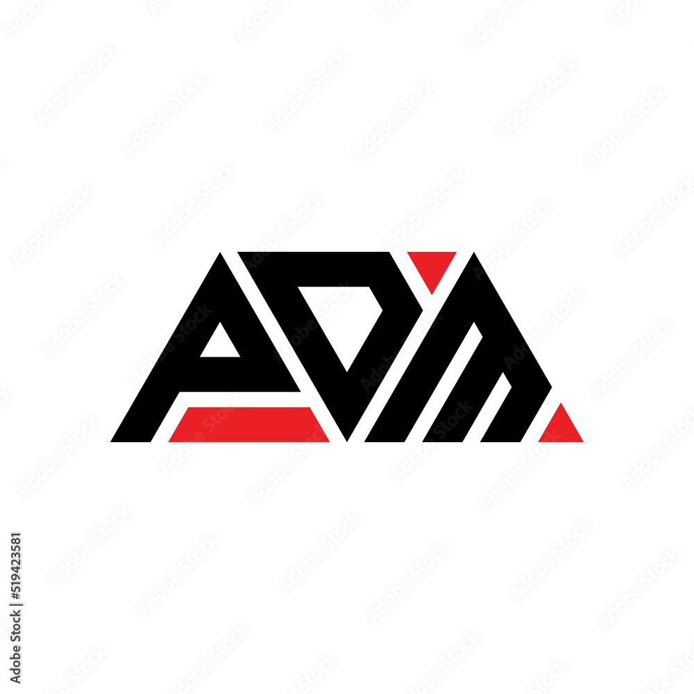 PDM triangle letter logo design with triangle shape. PDM triangle logo ...