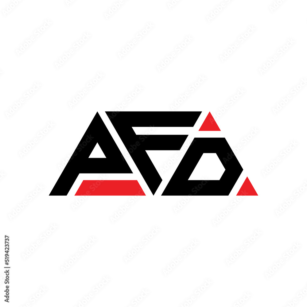 PFD triangle letter logo design with triangle shape. PFD triangle logo ...