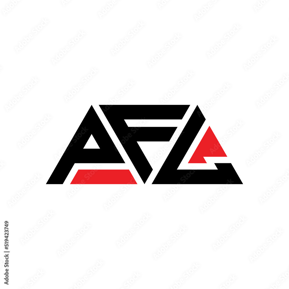 PFL triangle letter logo design with triangle shape. PFL triangle logo ...