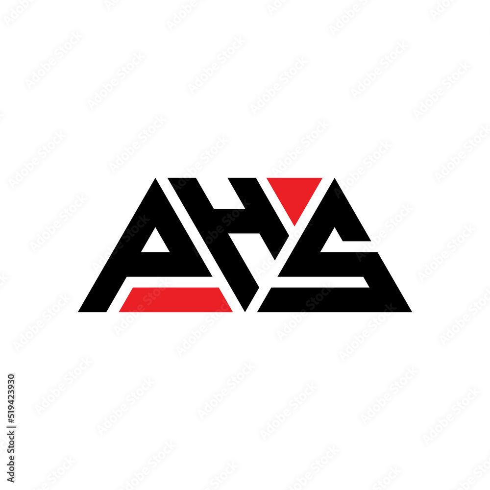 PHS triangle letter logo design with triangle shape. PHS triangle logo ...