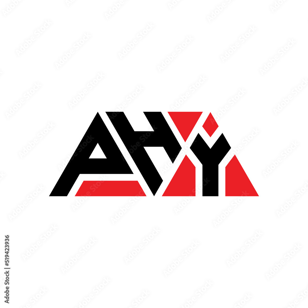 PHY triangle letter logo design with triangle shape. PHY triangle logo ...