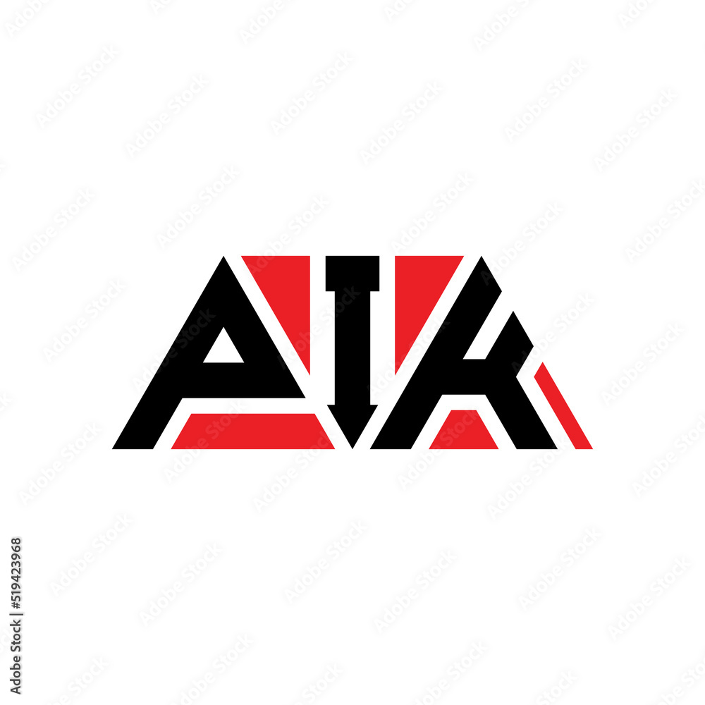 PIK triangle letter logo design with triangle shape. PIK triangle logo ...