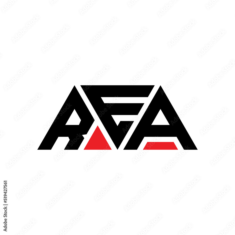 REA triangle letter logo design with triangle shape. REA triangle logo ...