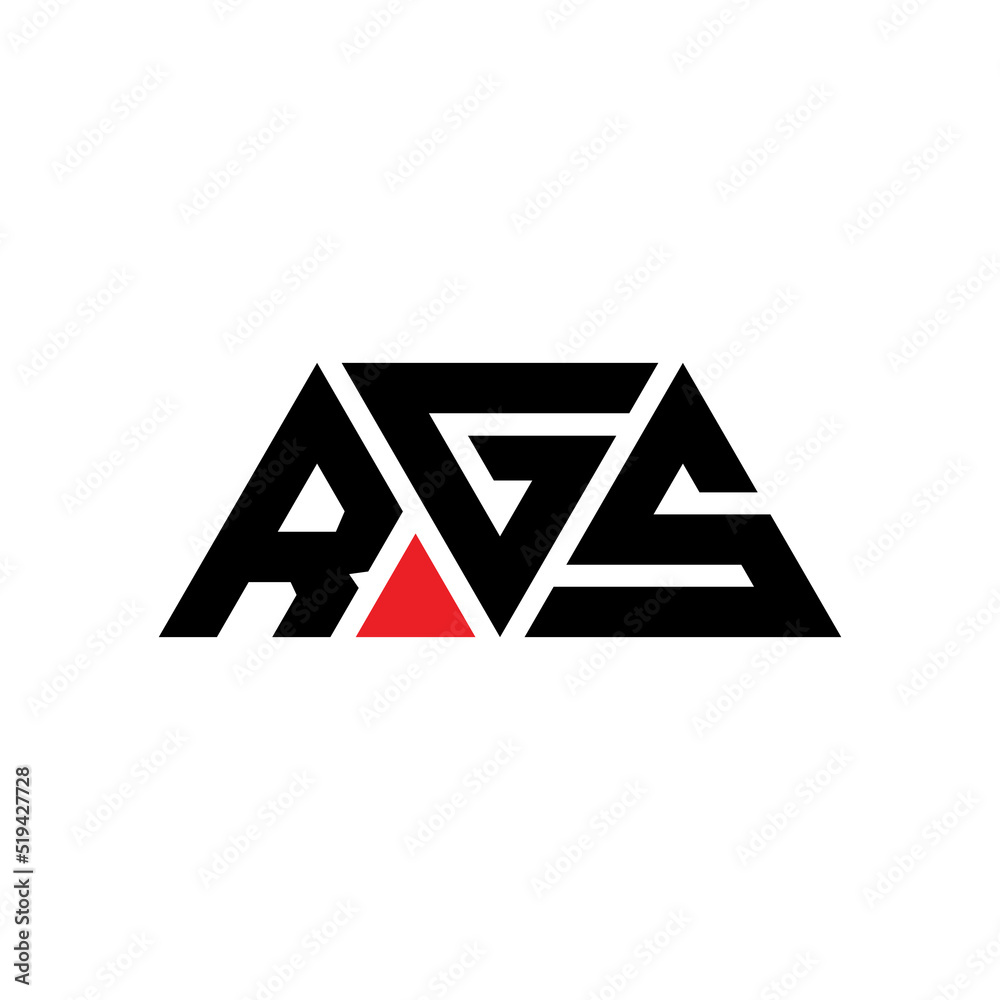 RGS triangle letter logo design with triangle shape. RGS triangle logo ...