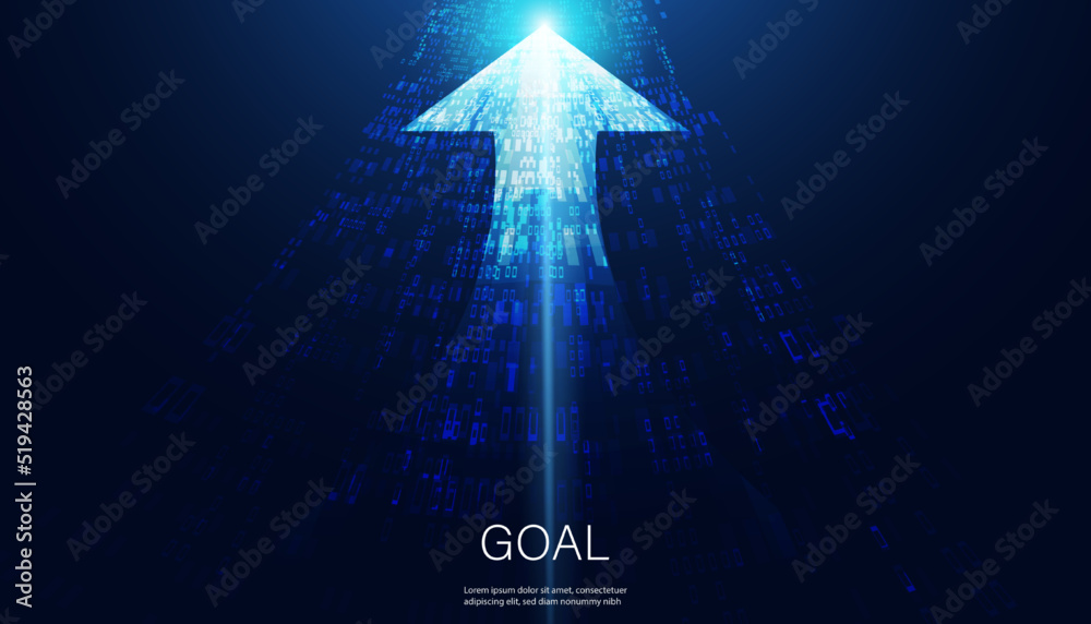 abstract blue light speed arrow Forward Blue Background Hi-Tech Concept ...