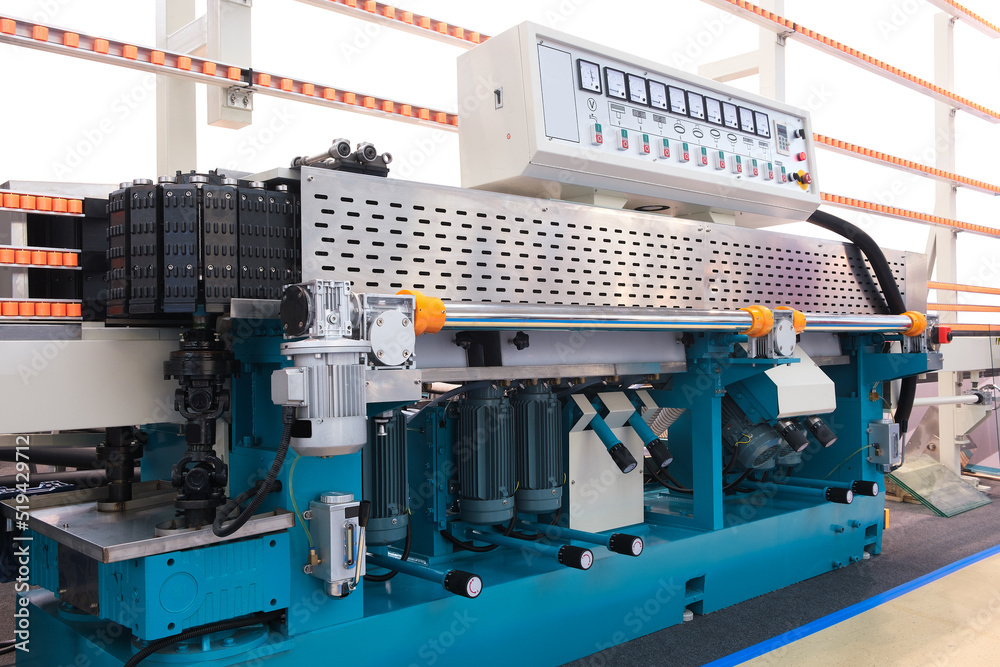 Glass conveyor line, Conveyor belt for production a window pane ...