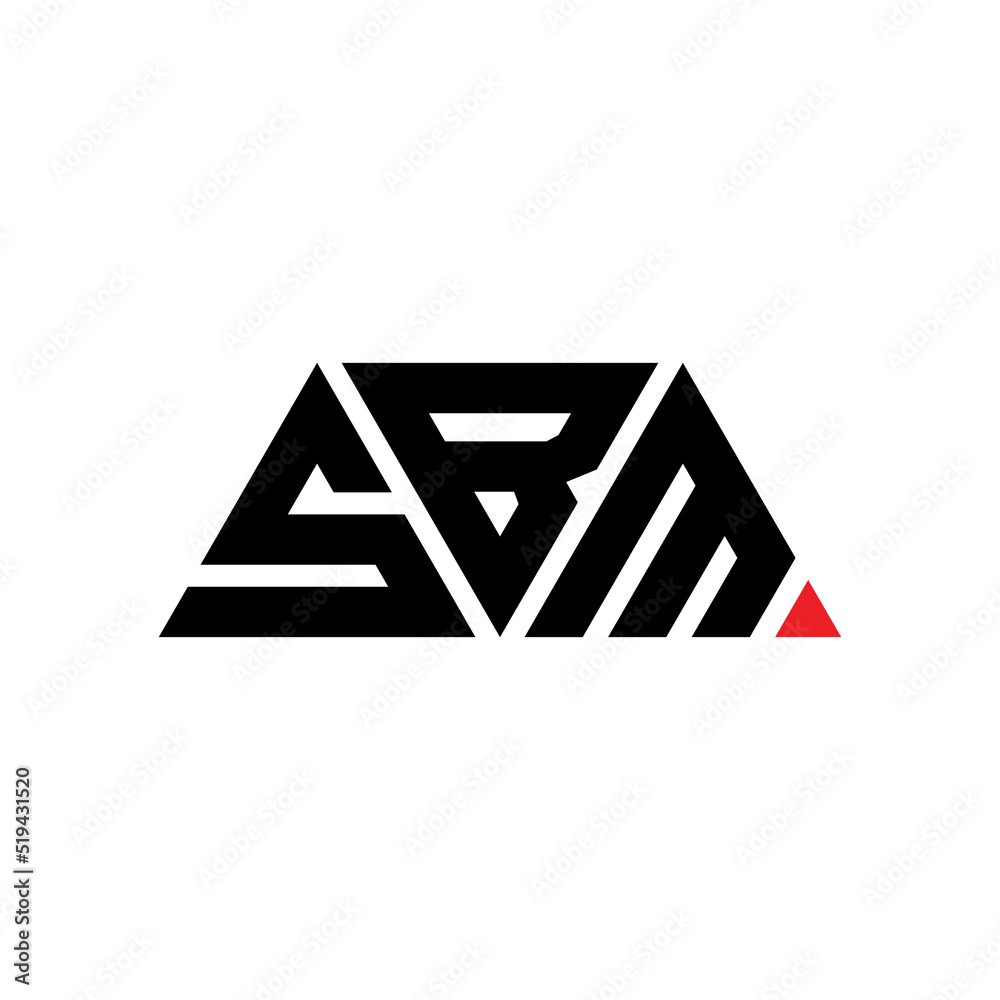 SBM triangle letter logo design with triangle shape. SBM triangle logo ...
