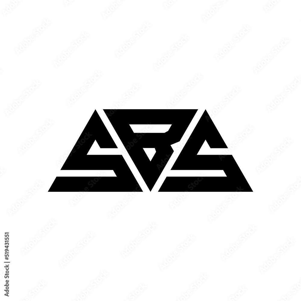 SBS triangle letter logo design with triangle shape. SBS triangle logo ...