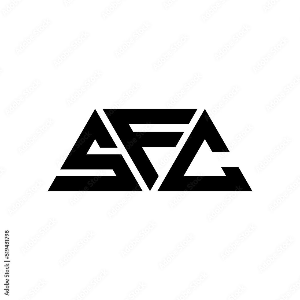 SFC triangle letter logo design with triangle shape. SFC triangle logo ...